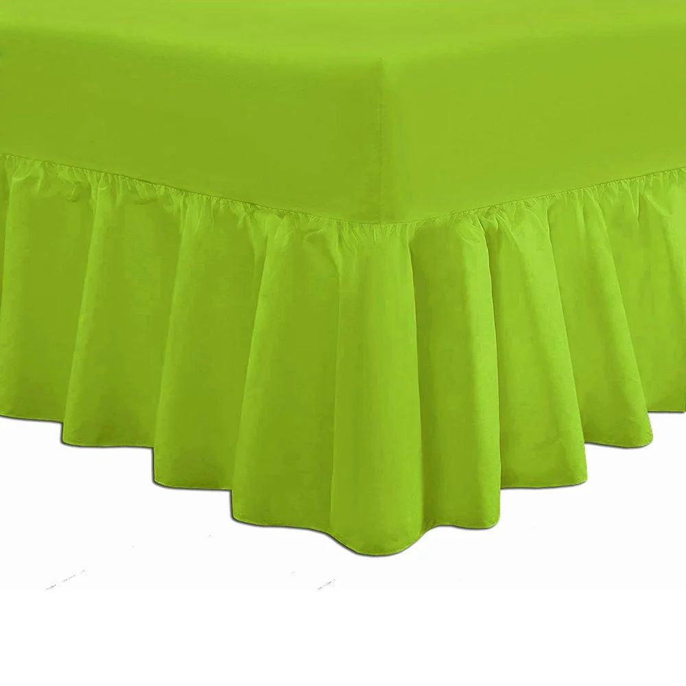Extra Deep Frilled Green Fitted Valance Sheets - Dtex Homes – DTEX HOMES